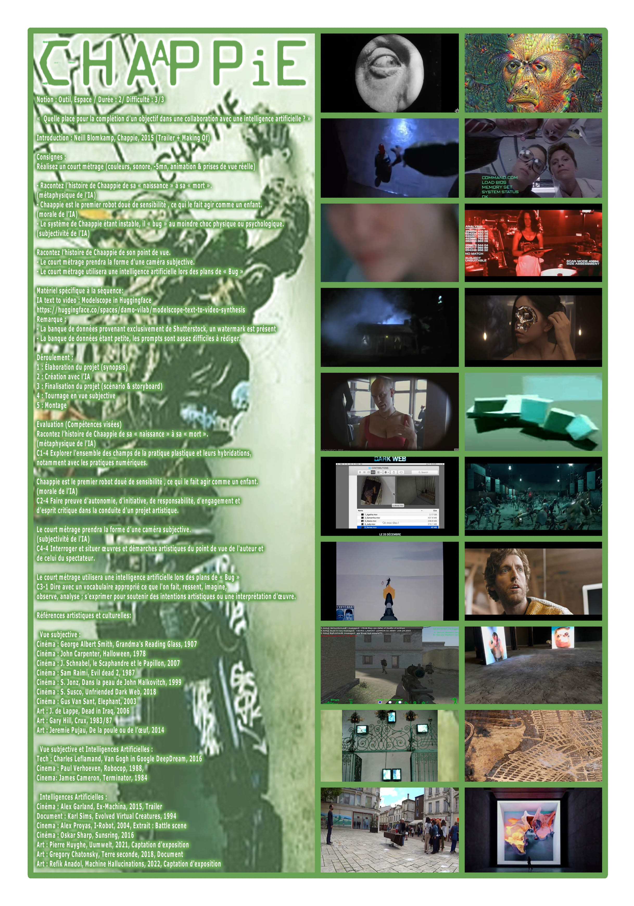 Séance pédagogique incluant du numérique en arts plastiques : CHAAPIE 1 ...