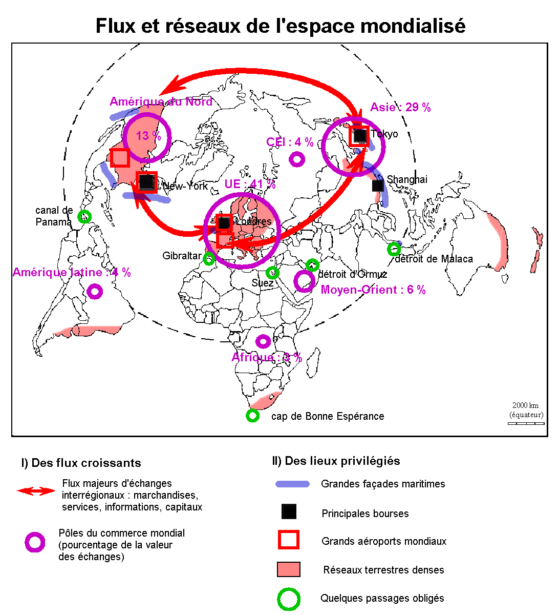 Flux et réseaux de l'espace mondialisé - Odyssée : Histoire Géographie ...