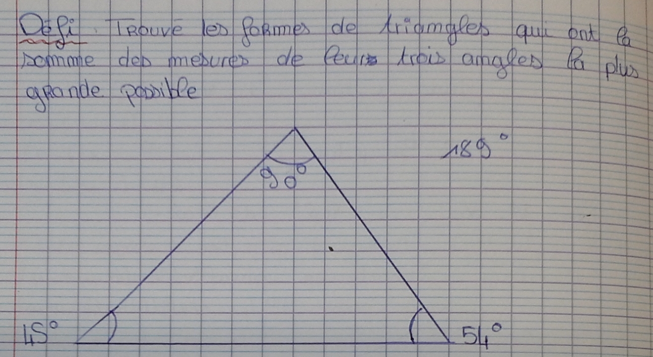 Somme des mesures des angles d'un triangle - Mathématiques - Pédagogie ...