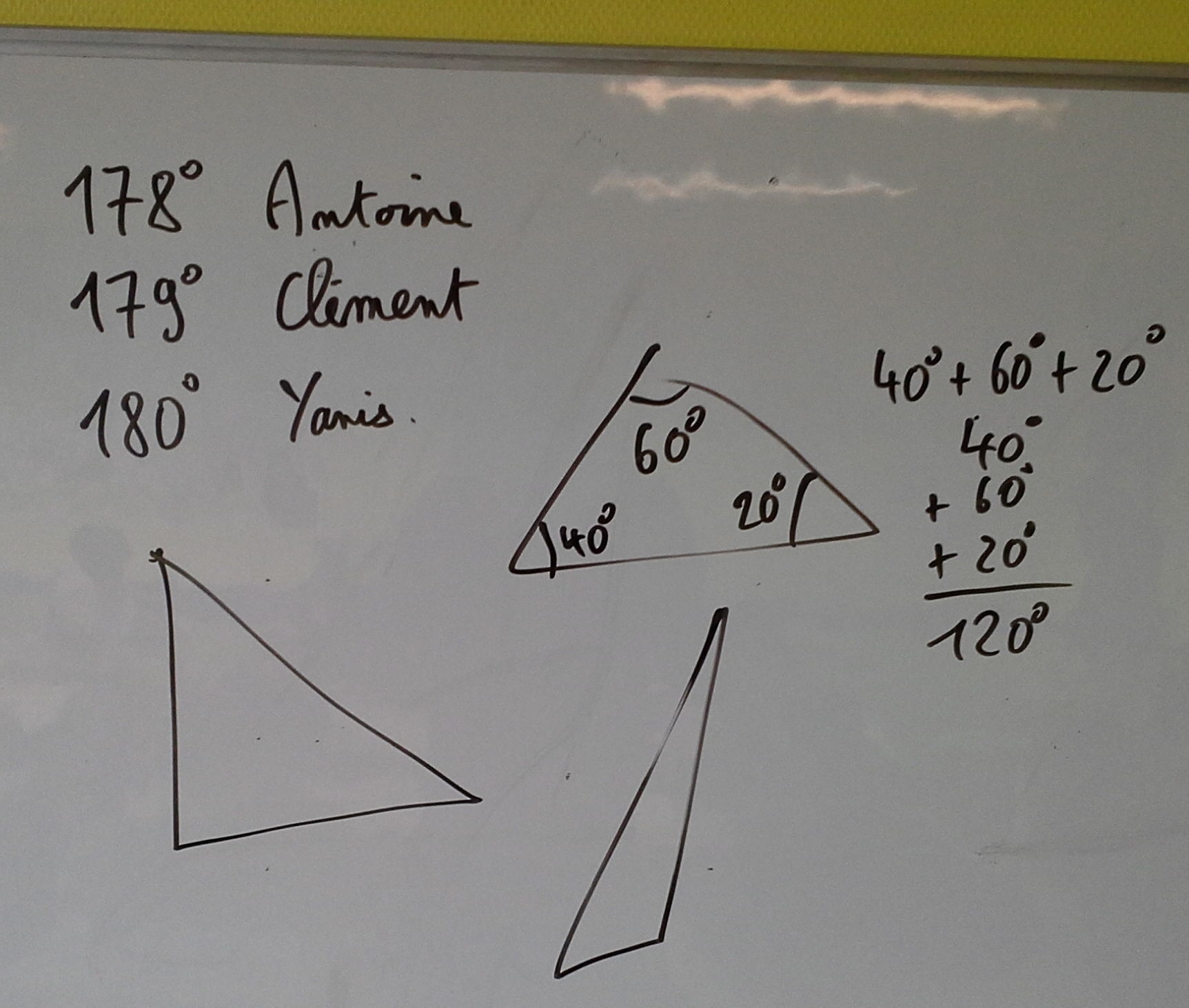 Somme des mesures des angles d'un triangle - Mathématiques - Pédagogie ...