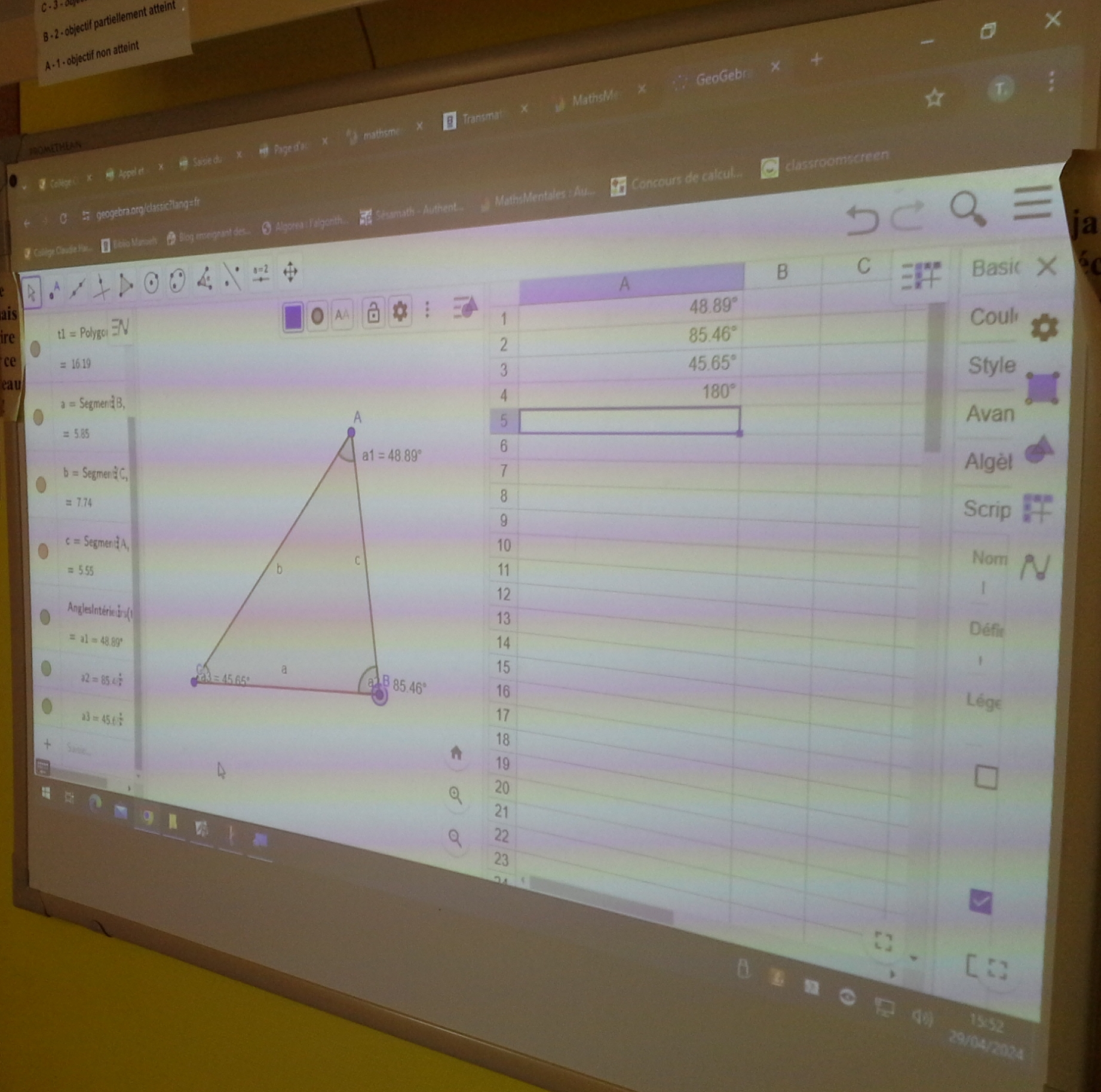 Somme des mesures des angles d'un triangle - Page 2/4 - Mathématiques - Pédagogie - Académie de ...